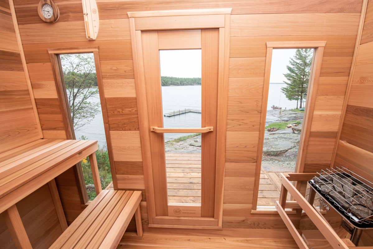 Outdoor Cabin Sauna by Leisurecraft Colorado Springs Hot Tubs